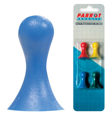 Magnetic Map Pins (4 Per Card - Assorted, Size: 30mm)