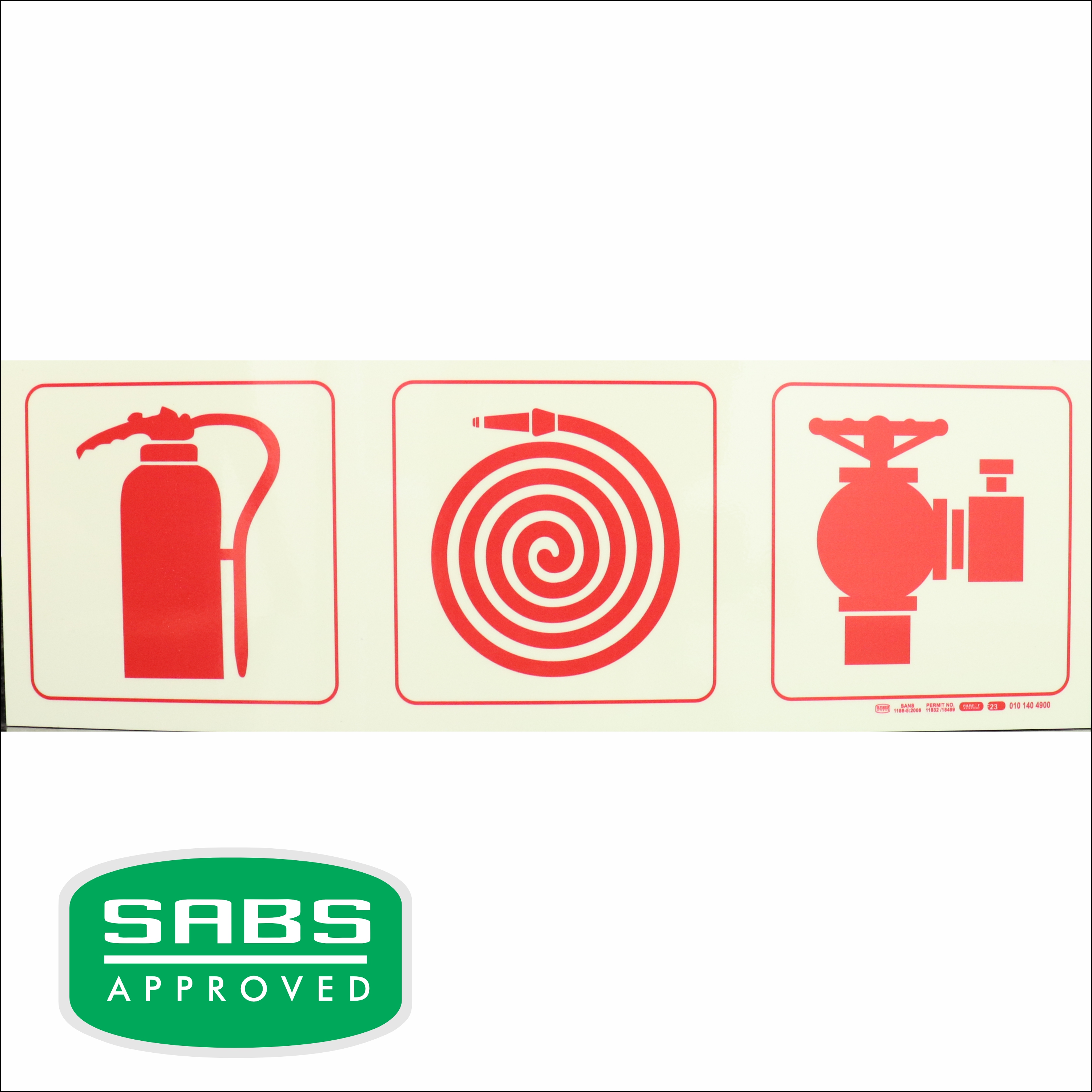 Photoluminescent 190mm- Safety Sign F23- Fire Extinguisher Fire Hose ...