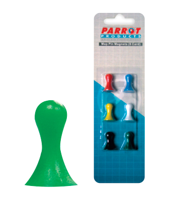 Magnetic Map Pins (6 Per Card - Assorted, Size: 16mm)