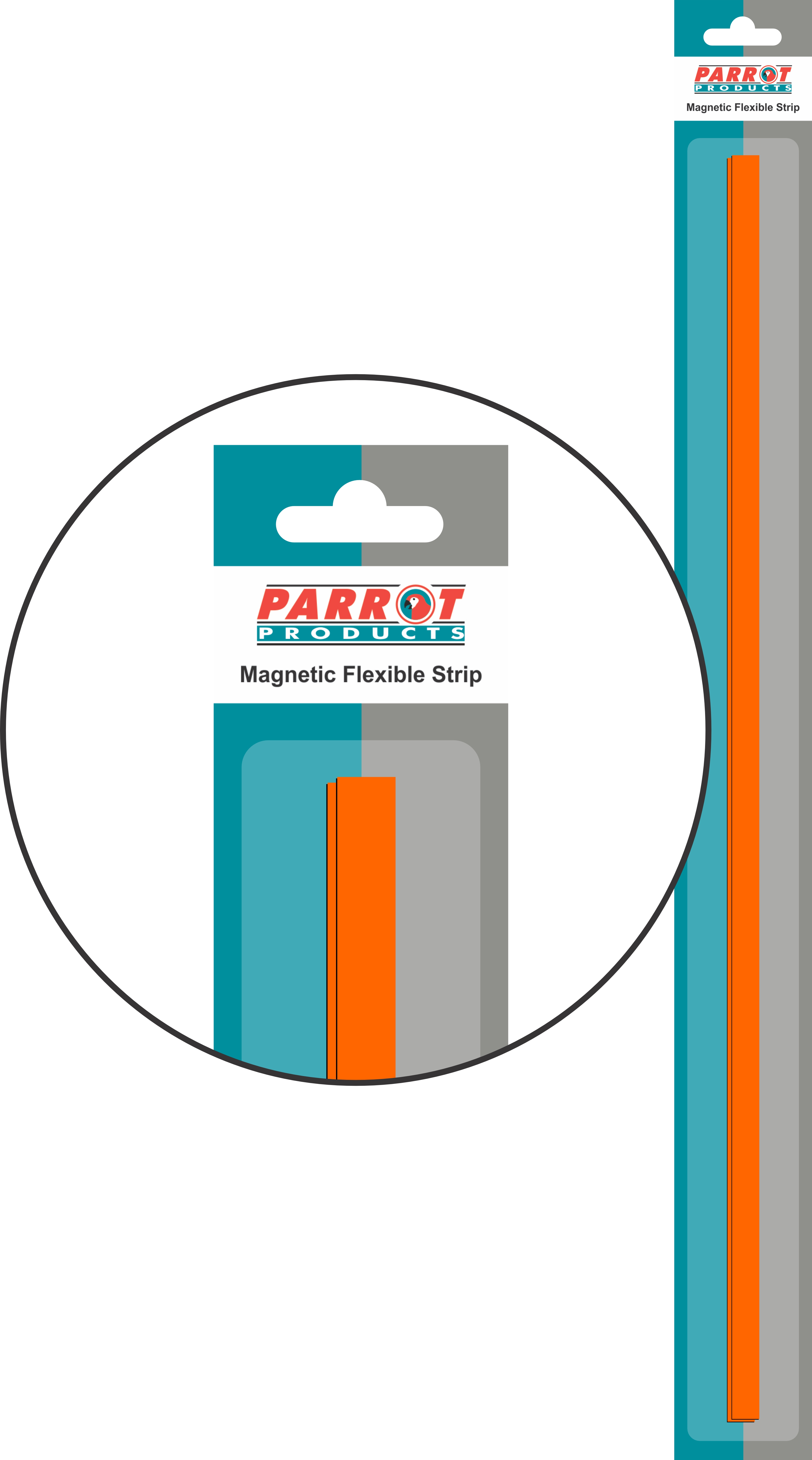 Magnetic Flexible Strip (1000*20mm, Orange)