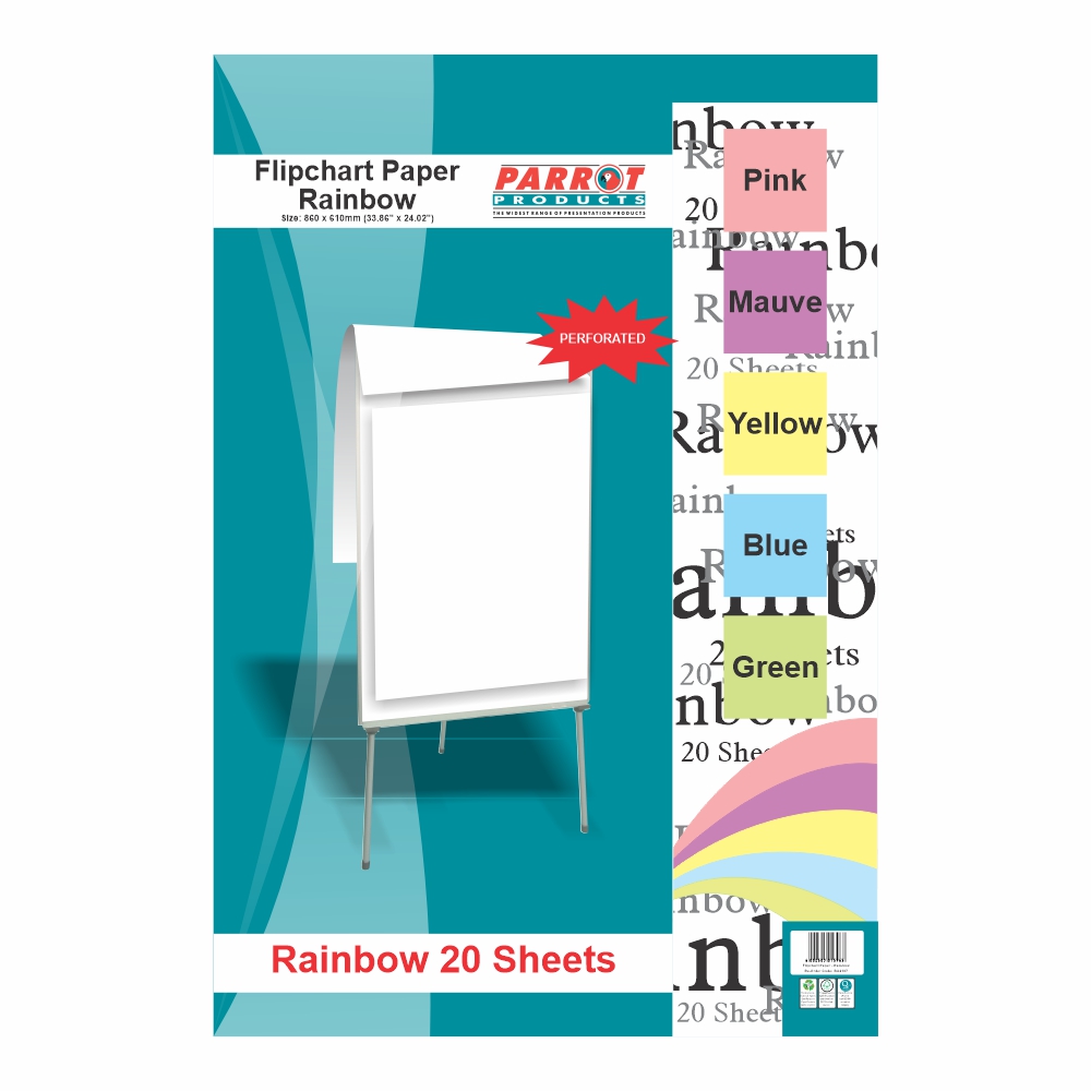 Flipchart Rainbow Paper (20 Sheets, 860*610mm)