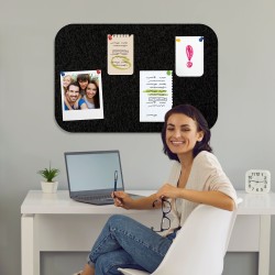 Adhesive Pin Board (No Frame, 450*300mm, Black)