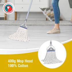 Janitorial Fan Mop 400G with Aluminium Handle