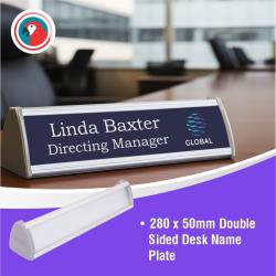 Double Sided Desk Name Plate Sign Frame (280*50mm)